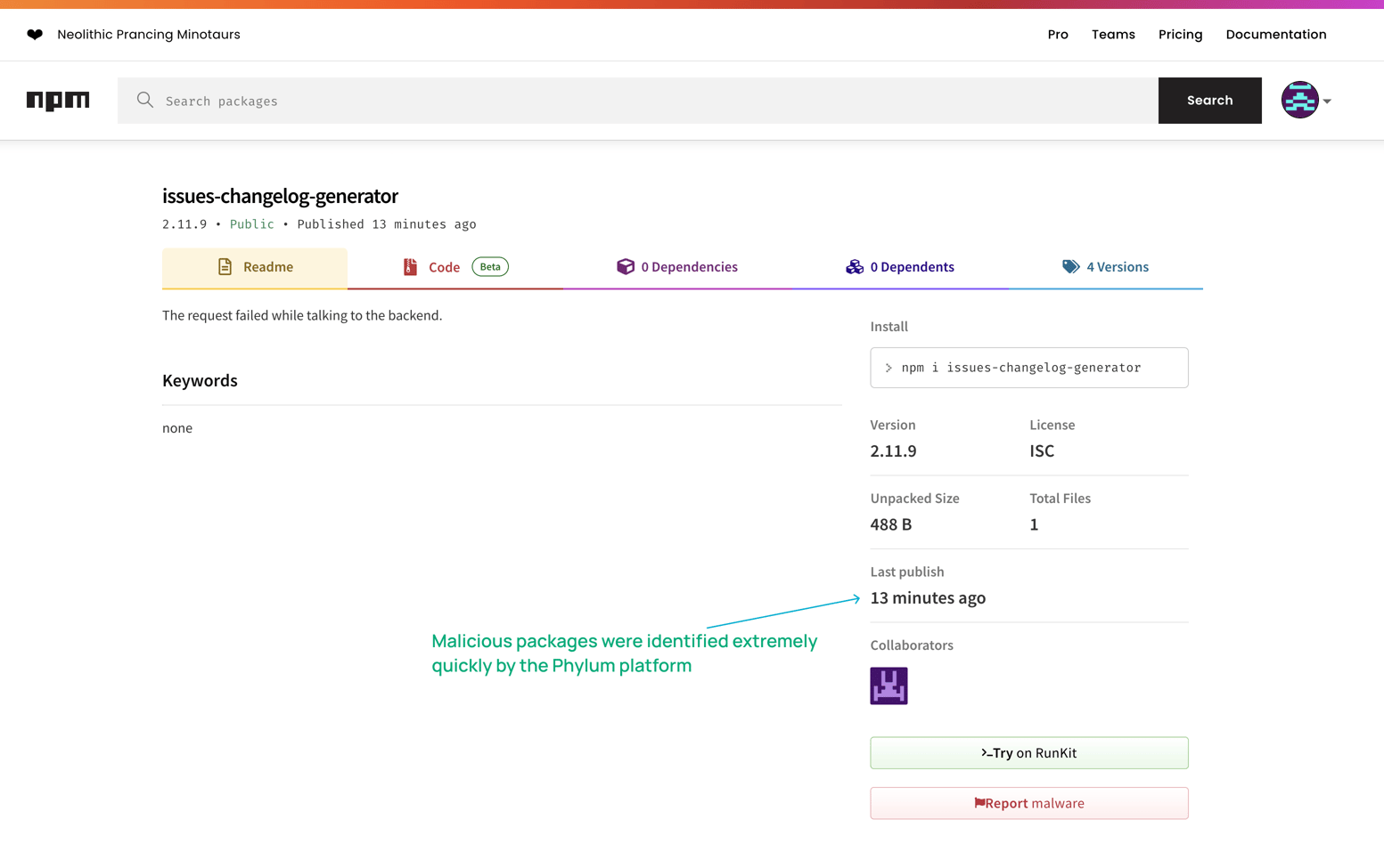 Phylum Identifies 137 Malicious npm Packages